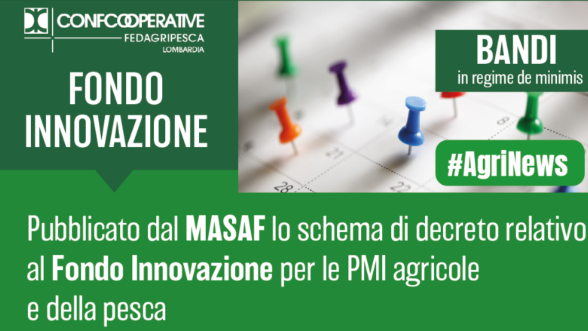 BANDI - Fondo Innovazione, il MASAF pubblica lo schema di decreto ...