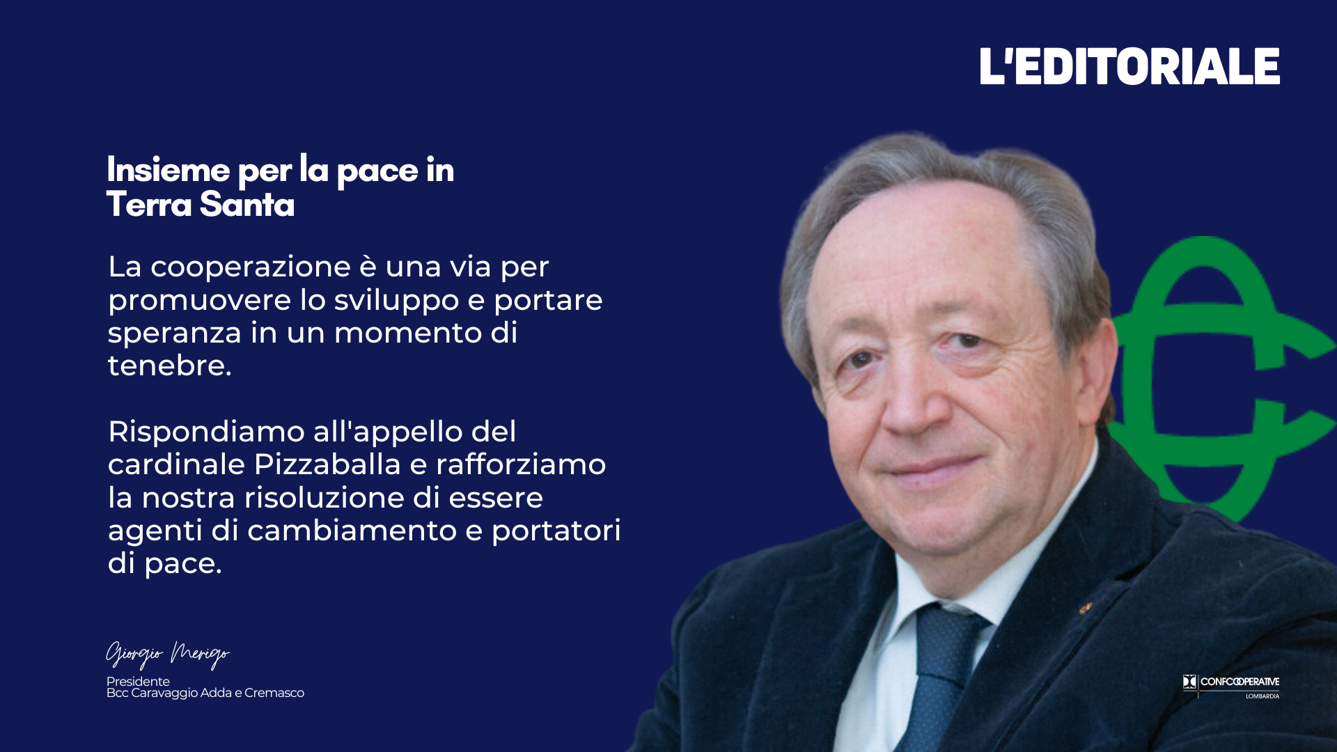 Insieme per la pace in Terra Santa - Confcooperative Lombardia